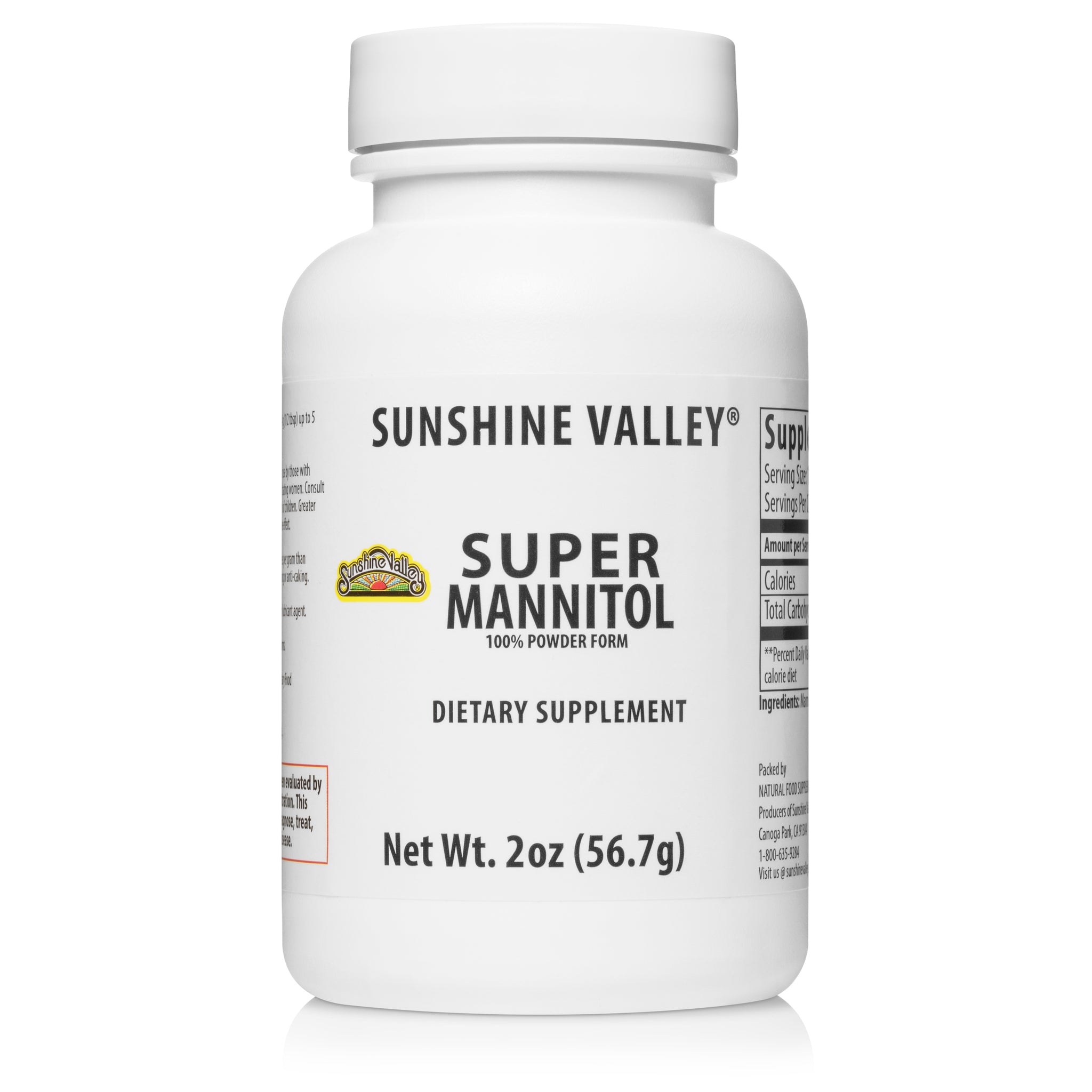 Mannitol Powder Dietary Supplement - Sunshine Valley® 2 Ounces