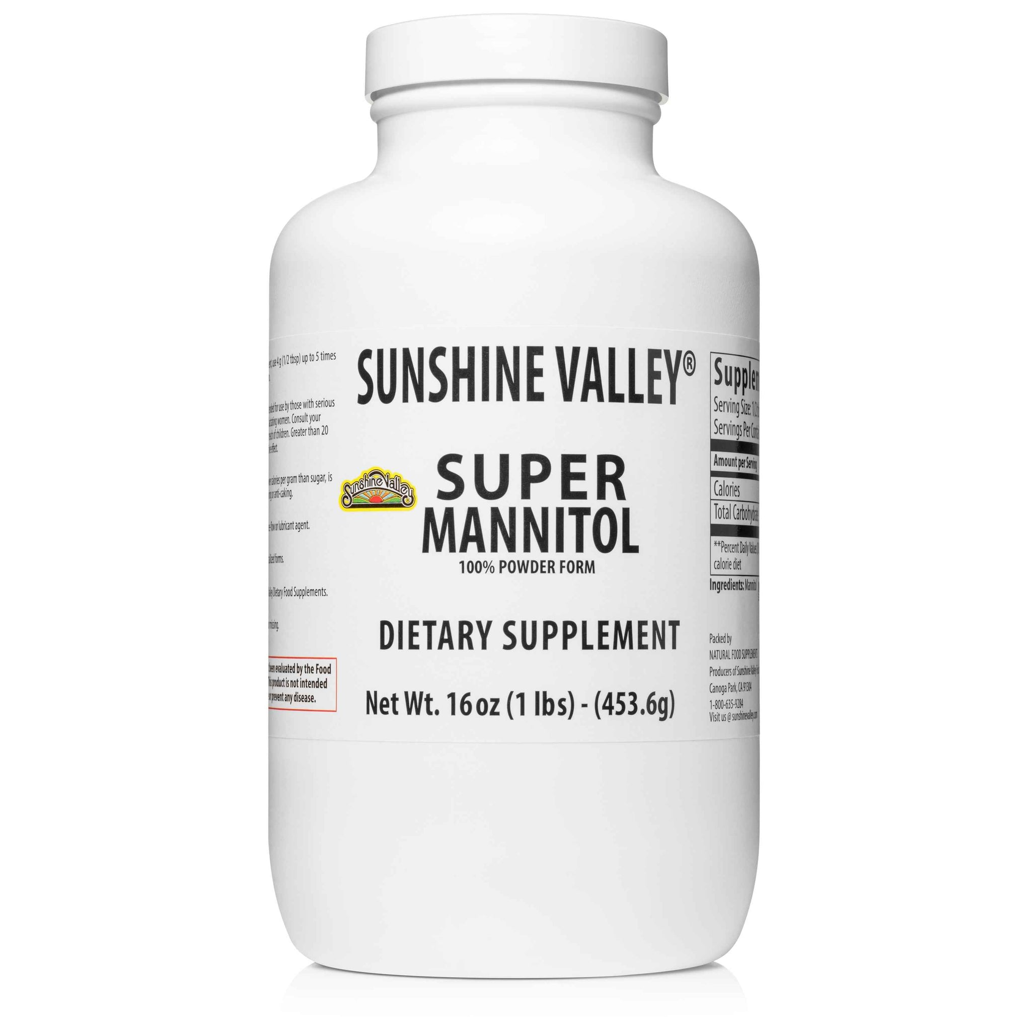 Sunshine Valley® Super Mannitol Dietary Supplement Powder 16 oz.